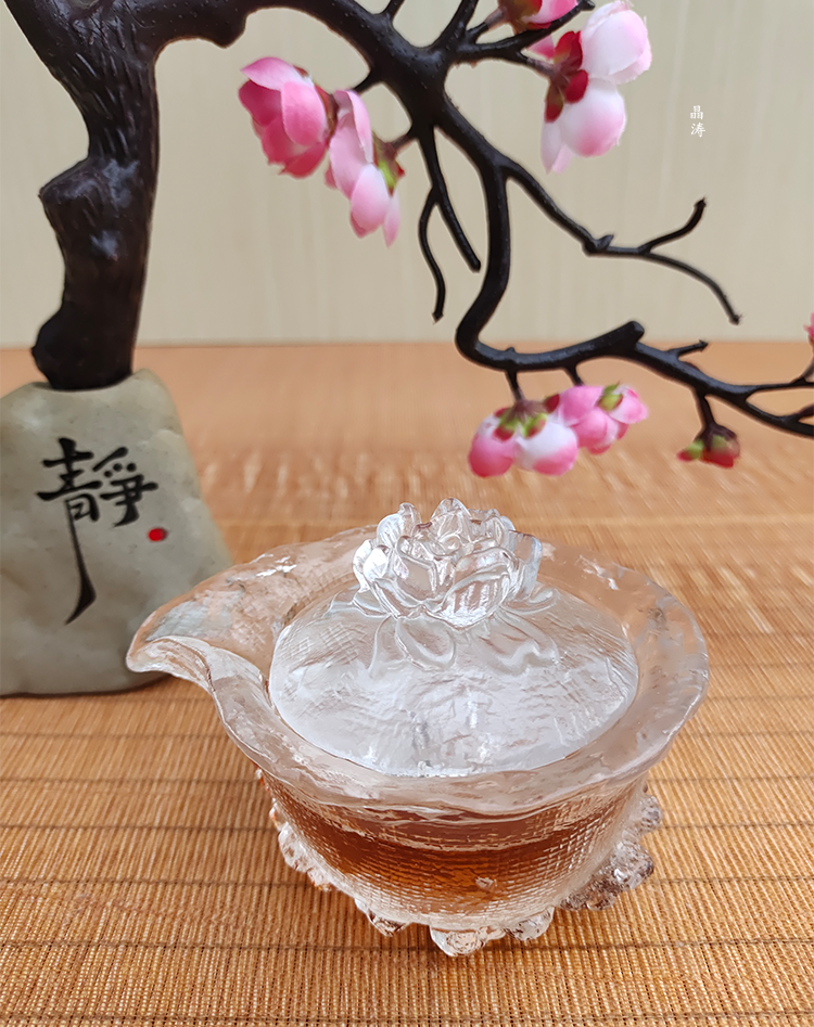 Glass tea set-Yangzhou Crystal Tao Arts & Crafts Co.，Ltd
